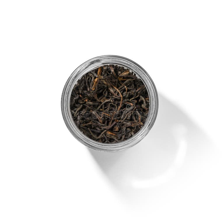 Black Tea Top View on White Background Stock Photo - Image of ...
