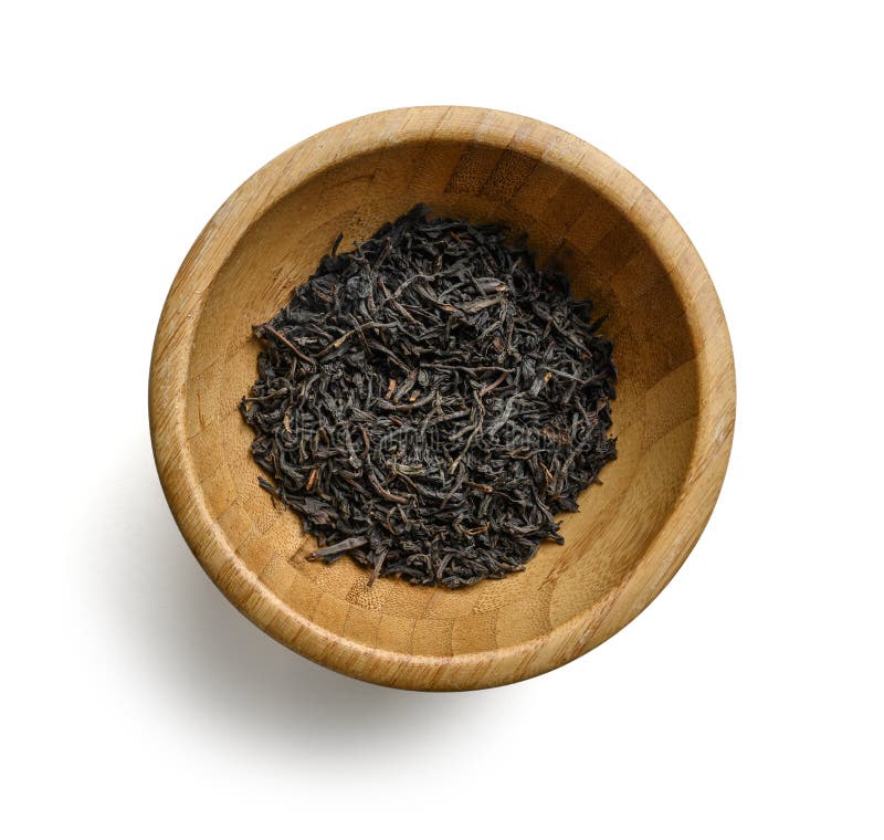 Black Tea Top View on White Background Stock Image - Image of heap ...