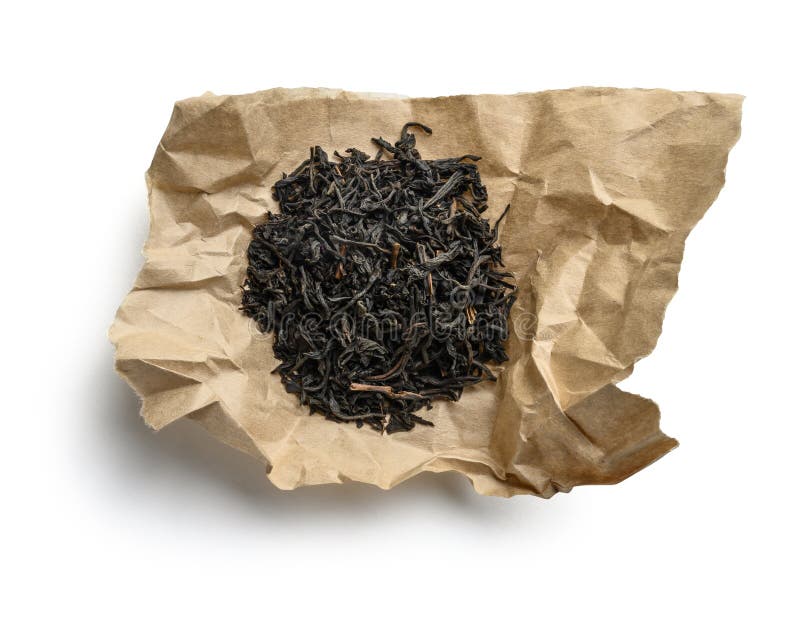 Black Tea Top View on White Background Stock Image - Image of black ...