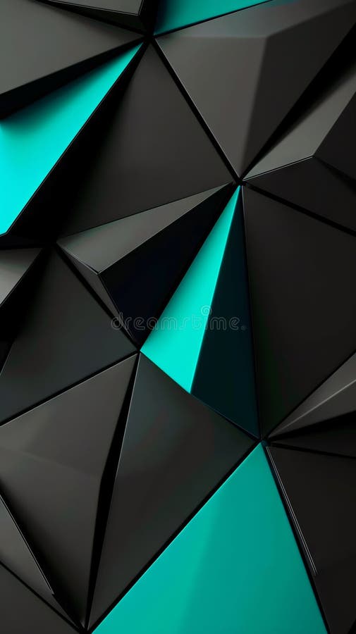 A Black and Teal Geometric Background Stock Image - Image of geometric ...