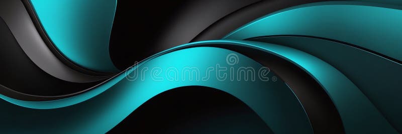 Black Teal Gradient Luxury Smooth Shiny Metal Theme Curves Pattern ...