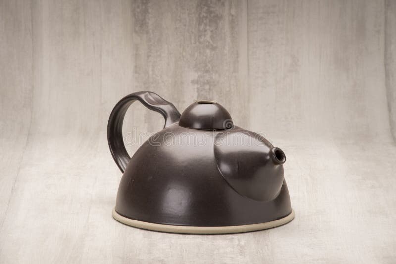 A Black Teapot or Kettle Facing Front Stock Image - Image of ceramic ...