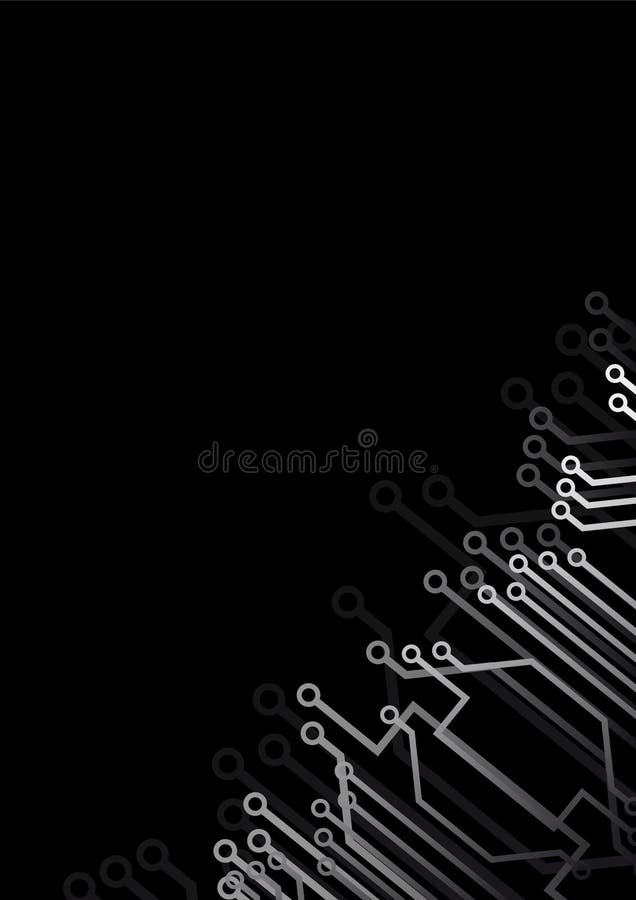 Circuit. Black Abstract Background of Digital Technology. New ...