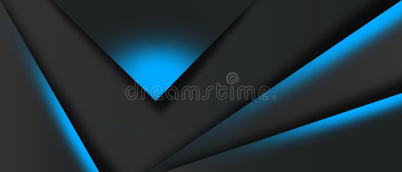 Black Tech Abstract Background with Neon Laser Stock Illustration ...