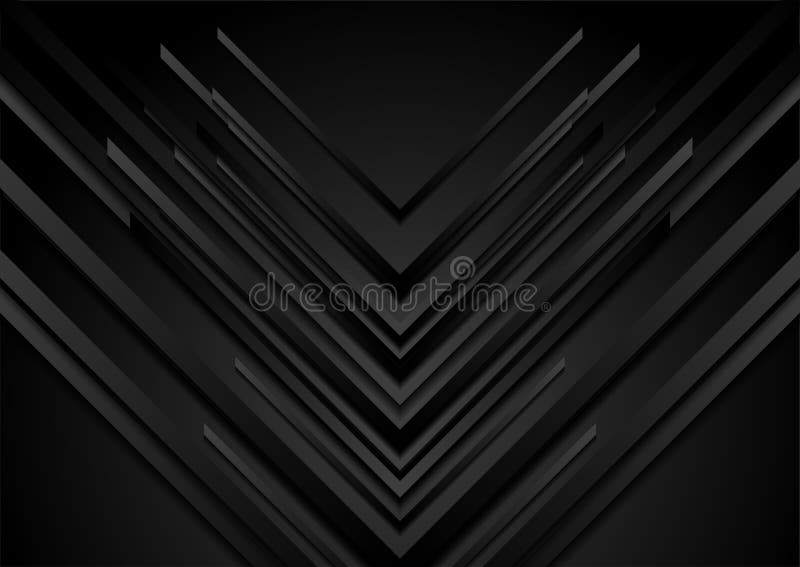 Black Tech Arrows Abstract Geometric Minimal Background Stock ...