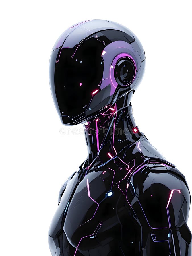 Black Tech Robotic Mask Detailed Illustrated Stock Illustration ...