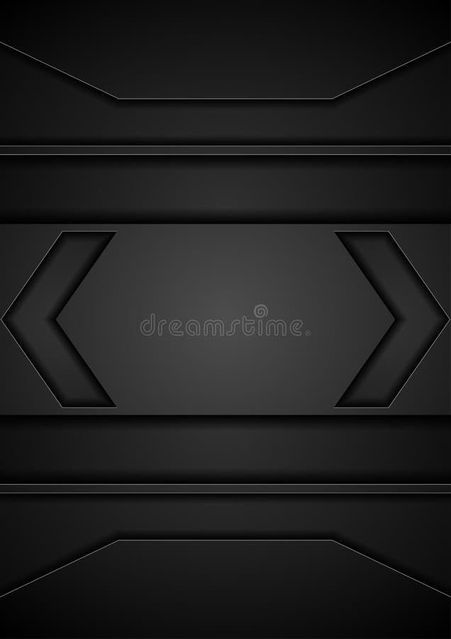 Black Technical Concept Abstract Background Stock Vector - Illustration ...