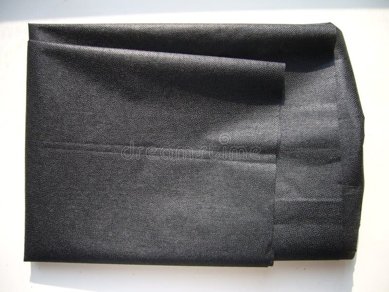 Black Technical Fabric Non-woven Fabric. Stock Photo - Image of ...