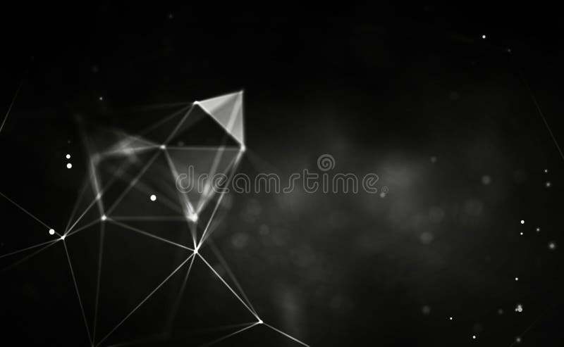 Black Technology Background. Global Communication Network Concept ...