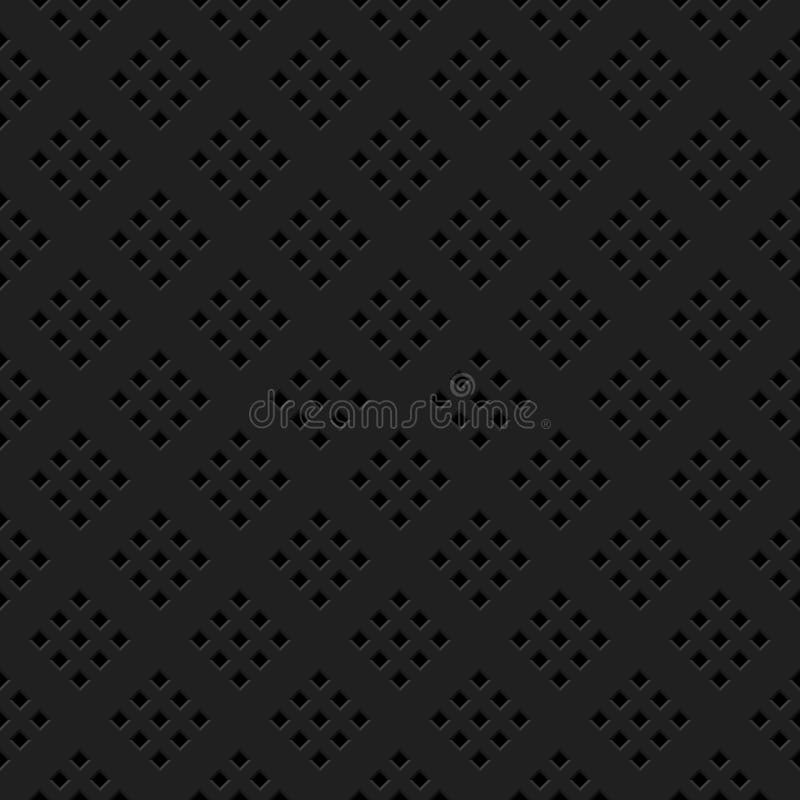 Black Technology Background with Seamless Perforated Pattern Stock ...