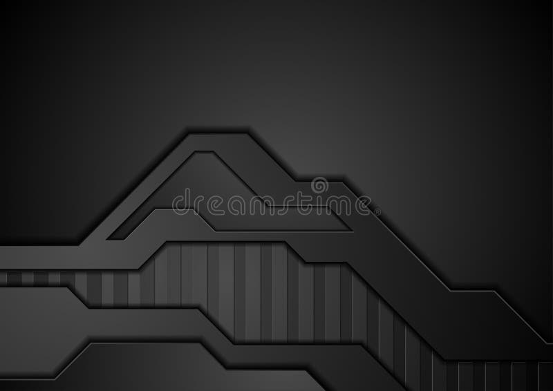 Black Technology Concept Abstract Background Stock Vector ...