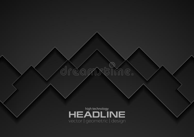 Black Technology Concept Abstract Background Stock Vector ...