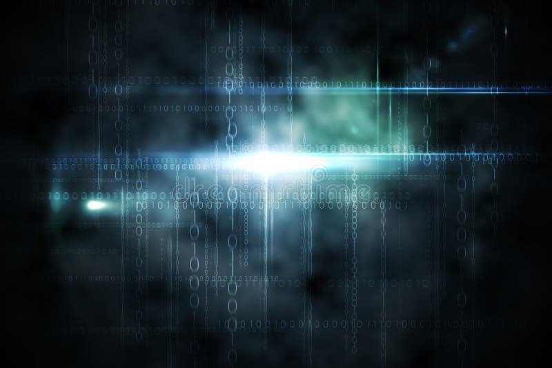 Black Technology Design with Glow Stock Illustration - Illustration of ...