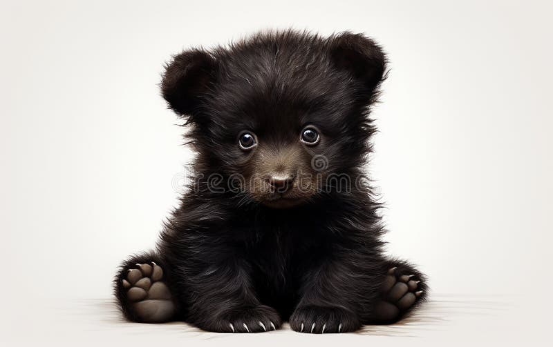 Black Teddy Bear on Clear Background Stock Photo - Image of clear ...