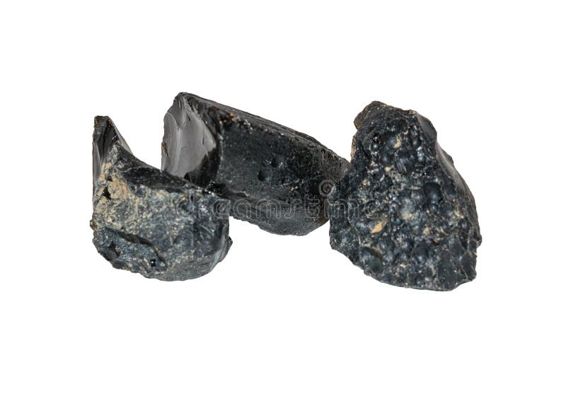 Black Tektite Stone from China Isolated Stock Photo - Image of esoteric ...