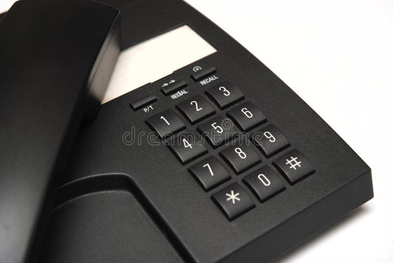 Black telephone isolated stock photo. Image of isolated - 13039068