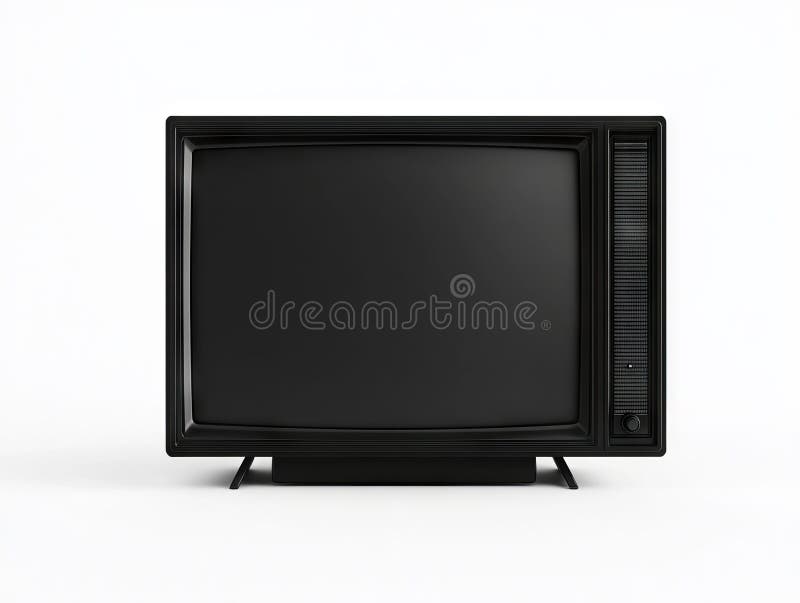 Modern Black Television Set Minimalistic White Background Stock Photos ...