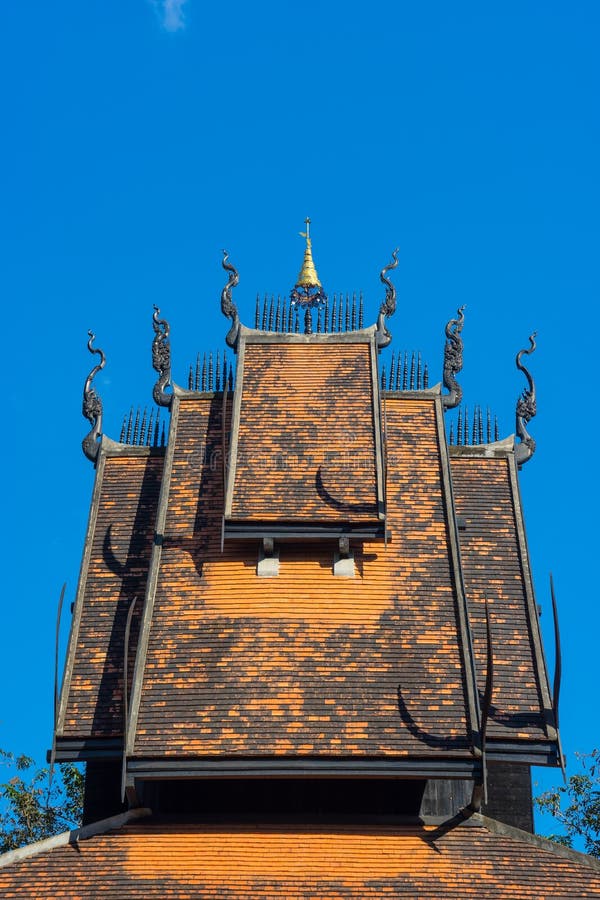 A Old Black Temple in Chiangrai, Thailand Stock Image - Image of ...