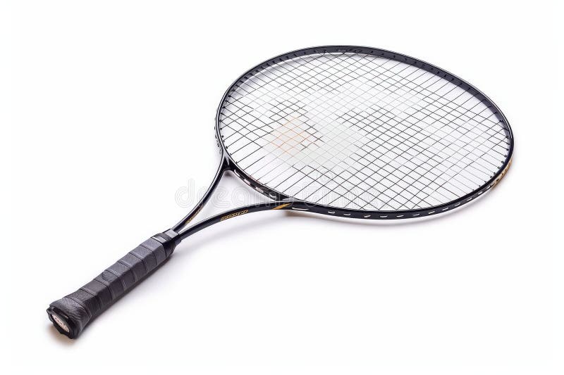 A Black Tennis Racket Ready for a Match Stock Illustration ...