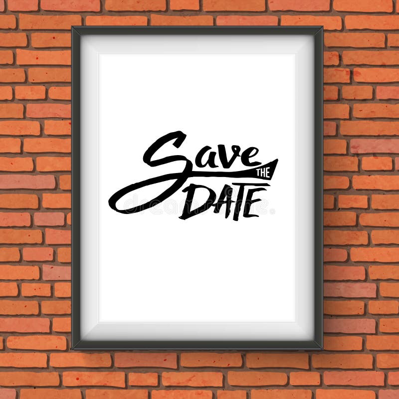 Black Text Design for Save the Date Concept Stock Vector - Illustration ...
