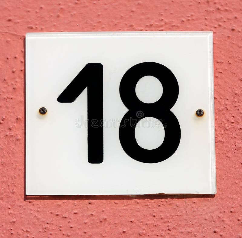 Text with number 18 stock photo. Image of script, teens - 122224192