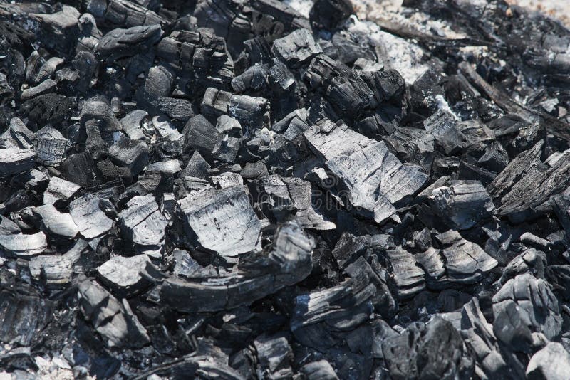 Black Texture of Coarse Ash, in an Extinct Fire Stock Image - Image of ...