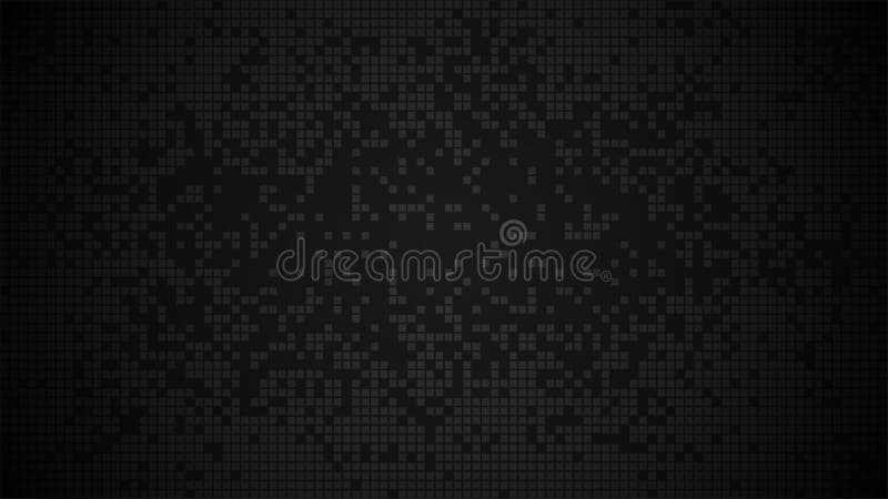 Black Texture. Random Pixel Pattern. Small Rectangle Background. Dark Digital Gradient Stock ...