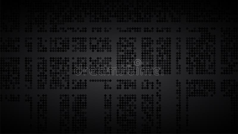 Black Texture. Random Pixel Pattern. Small Rectangle Background. Dark ...