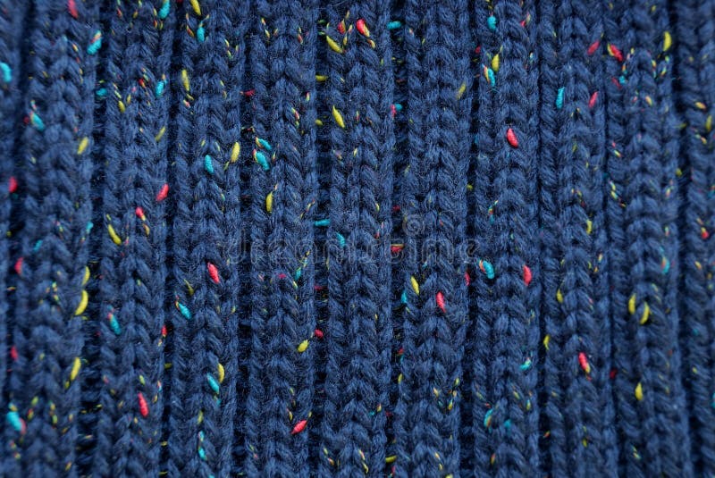 Black Texture of Woolen Fabric with Colored Thread Stock Image - Image ...