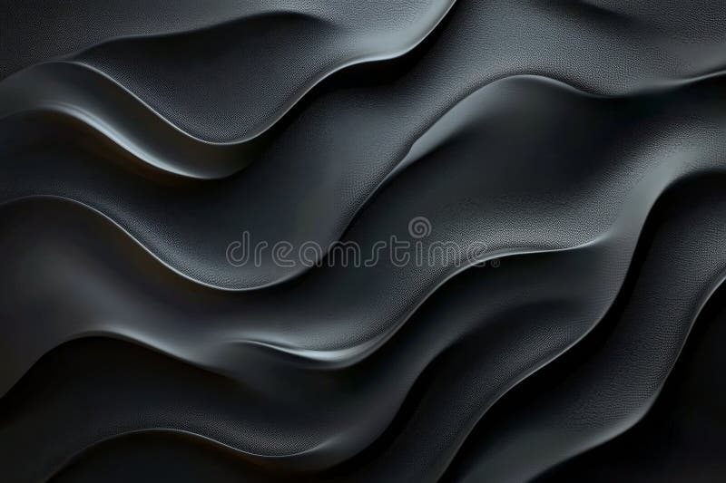 Black Textured Curves Create a Dynamic Wave Pattern on a Dark Surface ...