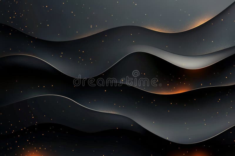 Black Textured Curves Create a Dynamic Wave Pattern on a Dark Surface ...