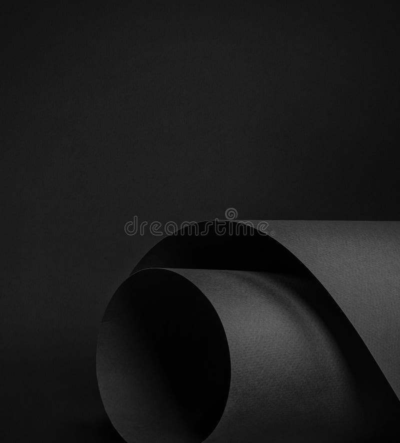 Black Textured Paper that Comes Rolled for Various Creative Projects As ...