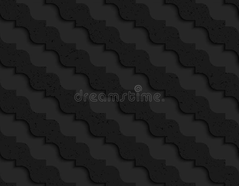 Black Textured Plastic Diagonal Pointy Waves Stock Vector ...