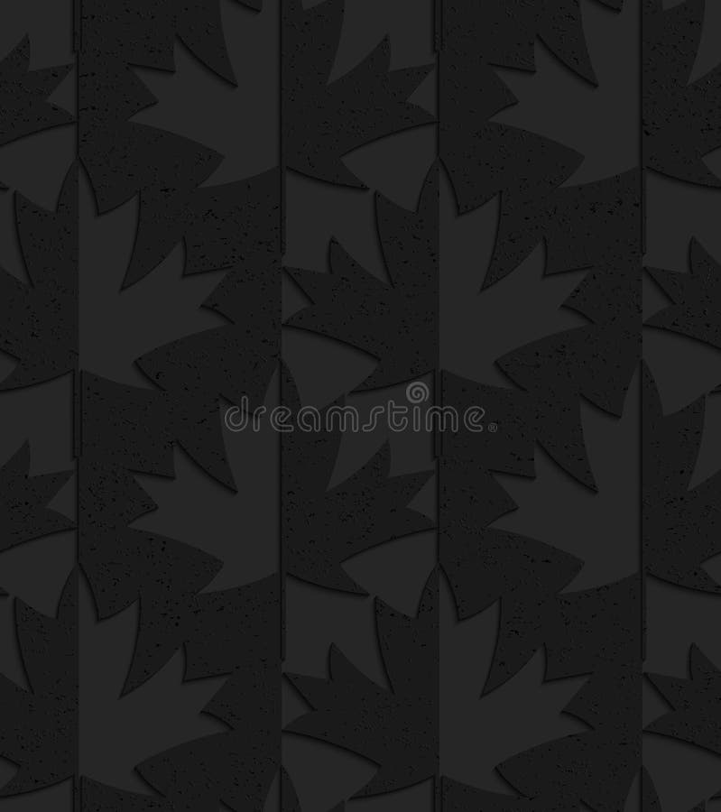Black Textured Plastic Maple Leaves Half and Half Stock Vector ...