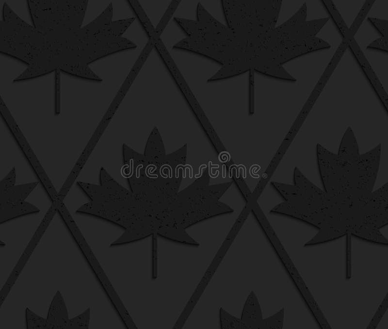 Black Textured Plastic Solid Maple Leaves Stock Vector - Illustration ...