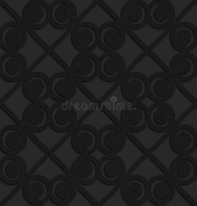 Black Textured Plastic Swirls in Square Grid Stock Vector ...