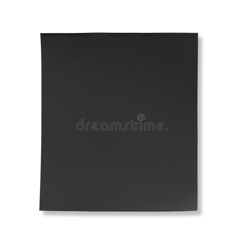 Black Textured Sheet on White Background. Ideal for Design Mockups or ...