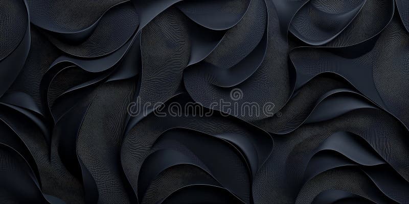 Black Textures Wallpaper with Abstract Silk Smooth Waves Pattern ...