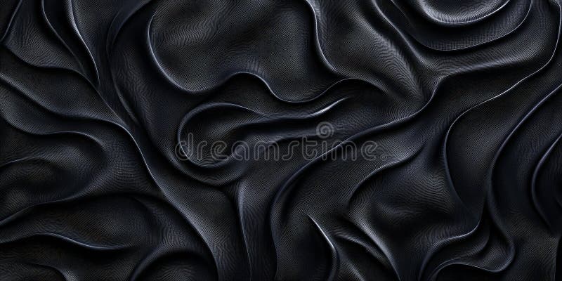 Black Textures Wallpaper with Abstract Silk Smooth Waves Pattern ...