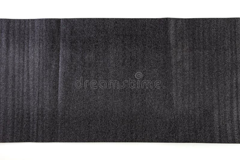 Black Thin Foam Film Closeup, on White Background Stock Image - Image ...