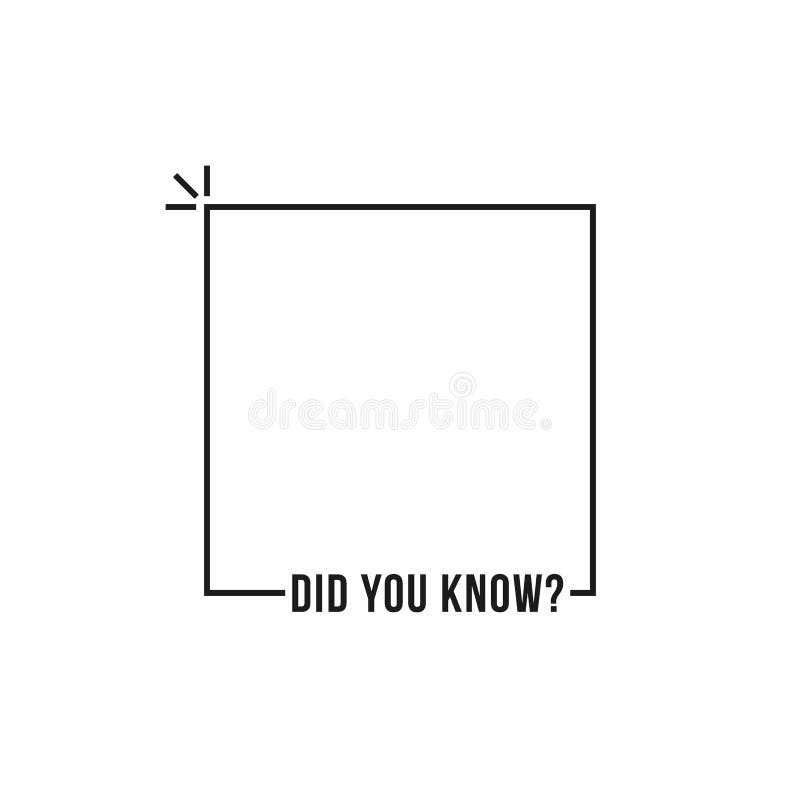 Did You Know Frame Template with Light Bulb and Copy Space Stock Vector ...