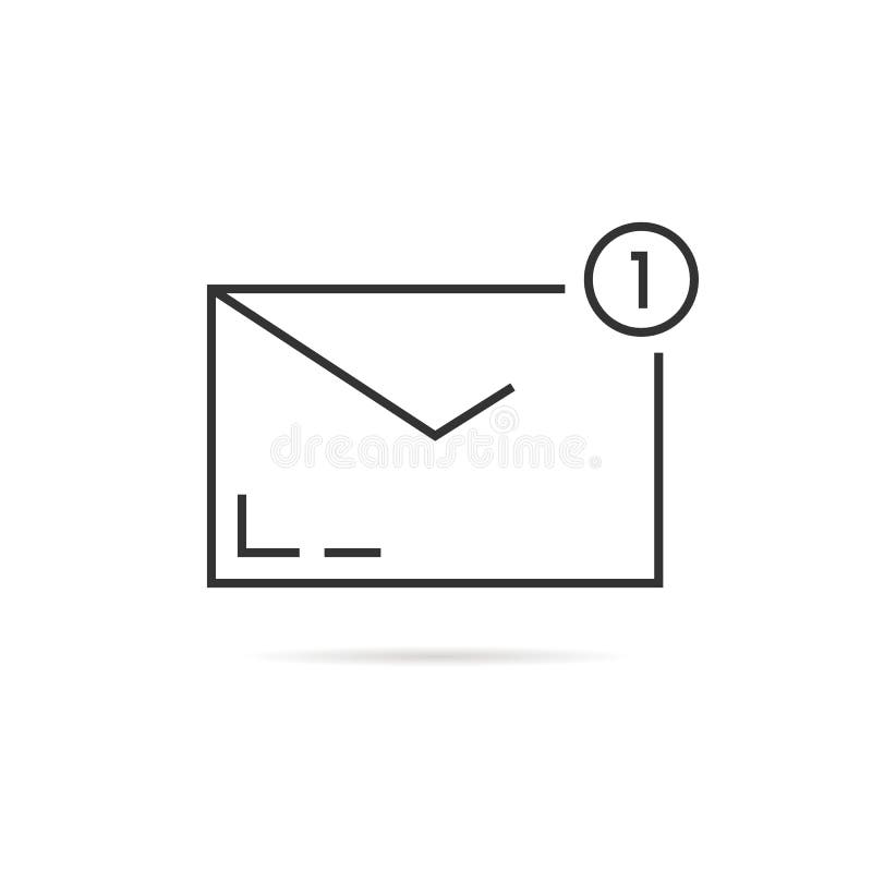 Thin Line Email Notification Icon Stock Illustrations – 1,061 Thin Line ...