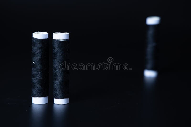 Black Thread on Black Background Stock Image - Image of handicraft ...