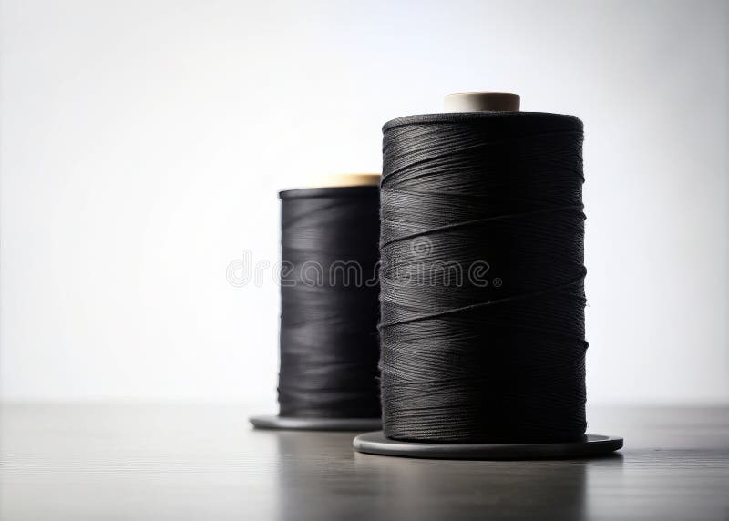 Black Thread Spools Versatile Visual Aid for Sewing Crafting and Design ...