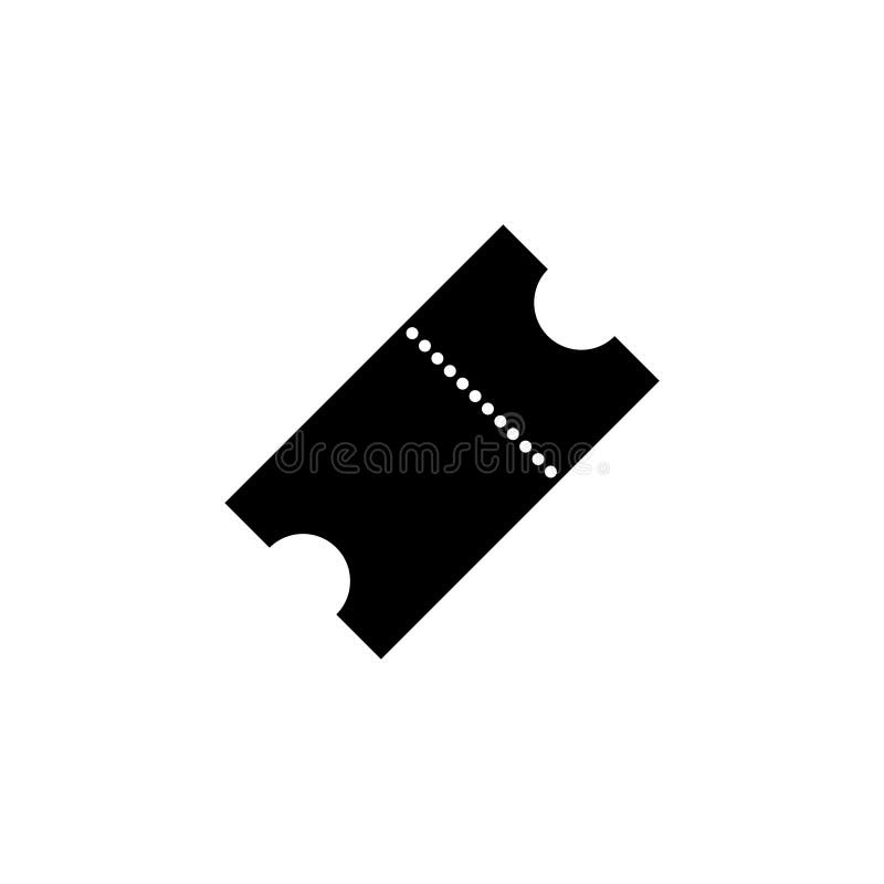 Black Ticket Icon on White Background Stock Illustration - Illustration ...