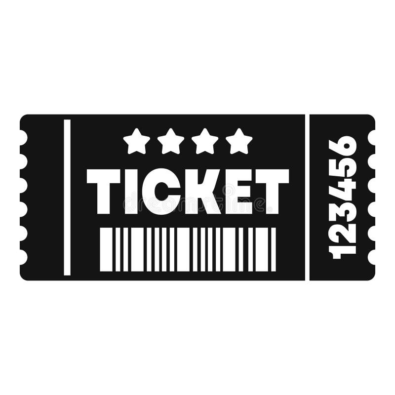 Black Ticket Showing Five Stars Rating Barcode and Numbers Stock Vector ...
