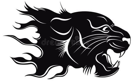 Black tiger stock vector. Illustration of nature, emblem - 3355580