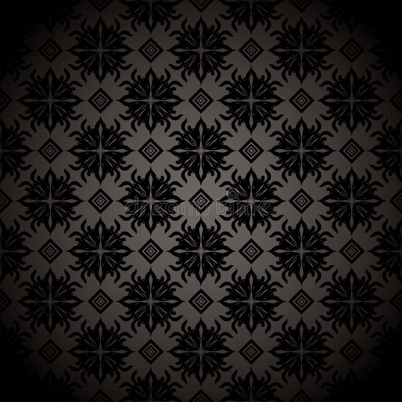 Black Tile Repeat Wallpaper Stock Vector - Illustration of repeat ...
