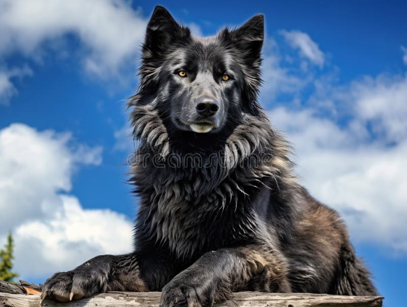 Timber Wolf Personage Illustration Stock Illustration - Illustration of ...