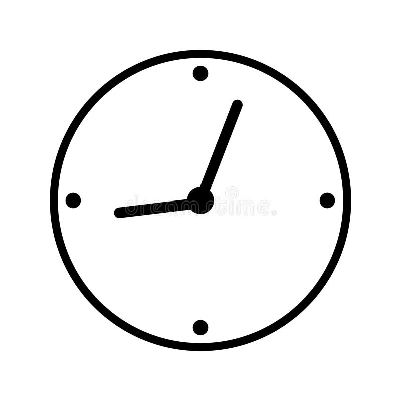 Black time clock icon stock vector. Illustration of style - 215433829